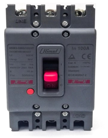 HIMEL MCCB 3 Pole 100A 25KA HDM3100S10033XXT